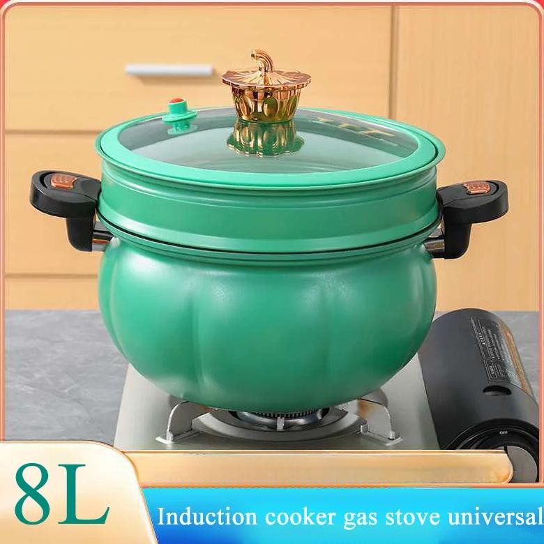 Jual Multifunctional Non Stick Pot For Gas Stove, Green Pumpkin, Micro ...