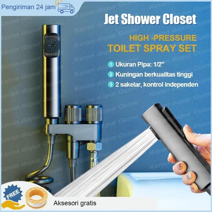 Jual Tersedia Kran Cabang Dan Jet Shower Closet / Toilet Sprayer Set ...
