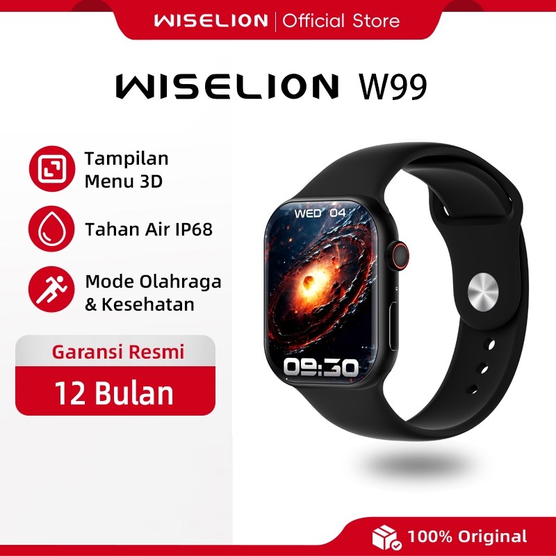 Jual WISELION New Smartwatch W99 Bluetooth Call Anti Air Android IOS ...