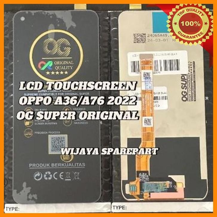 Jual [wij] lcd touchscreen oppo a36/a76 2022 og super original black ...