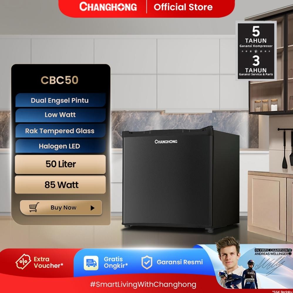 Jual Changhong Kulkas Mini Bar (Refrigerator) Lemari Es Kapasitas 50 ...