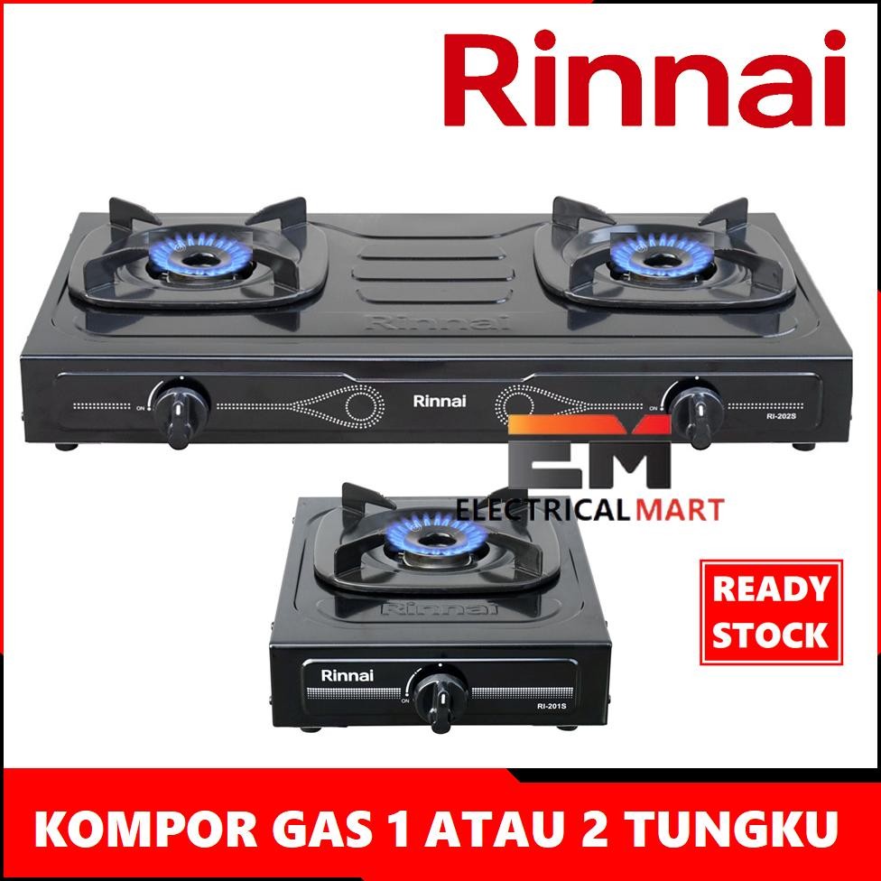 Jual RINNAI Kompor Gas 1 atau 2 Tungku RI-201 S RI-202 S - Api Sun ...