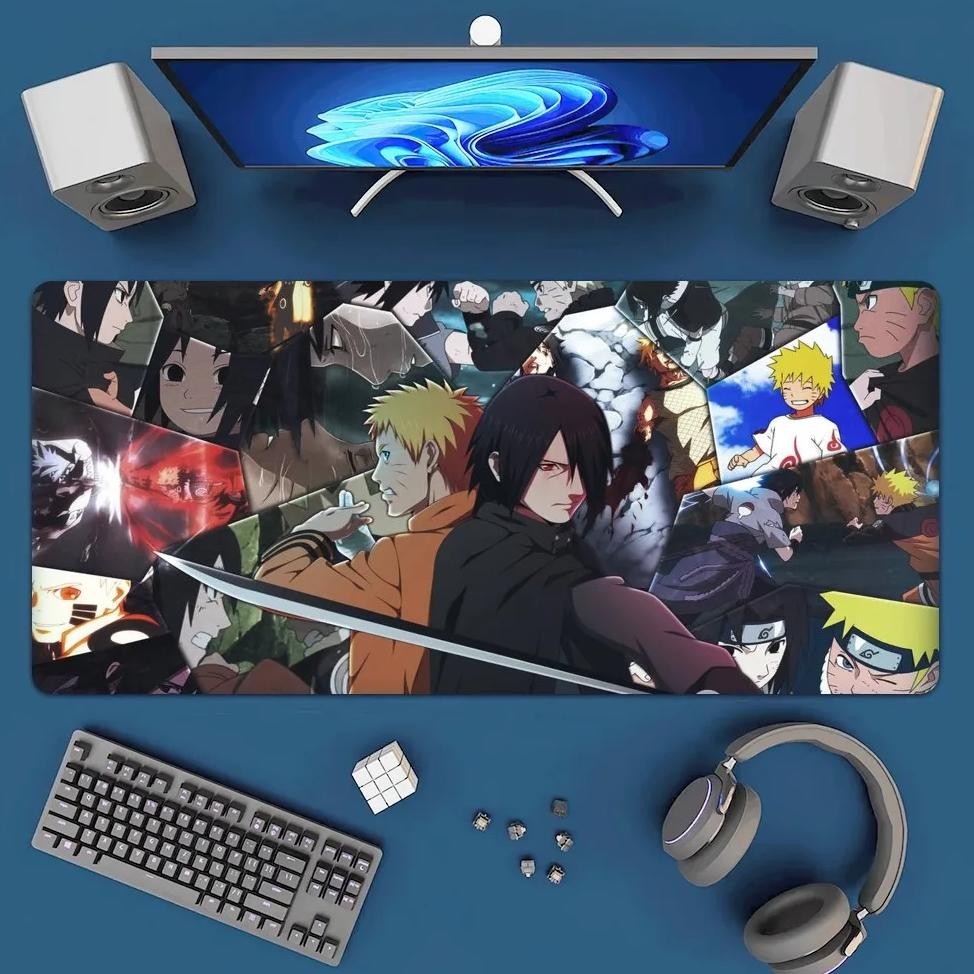 Jual Bilibili Anime N-Naruto Cool Mousepad Office Large Mouse Mat ...