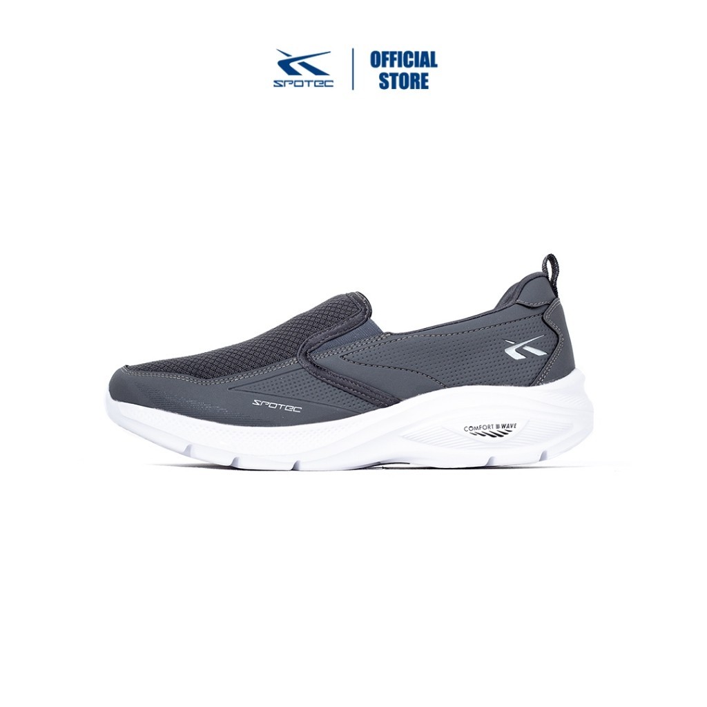 Jual Spotec Walking Onyx Sepatu Slip On Pria Wanita - Abu Tua Putih ...