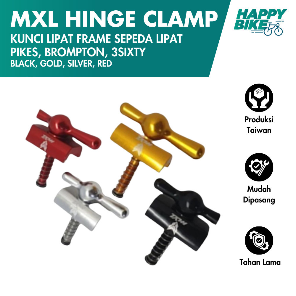 Jual MXL Hinge Clamp Sepeda Stainless Set Folding Kunci Lipatan Sepeda ...