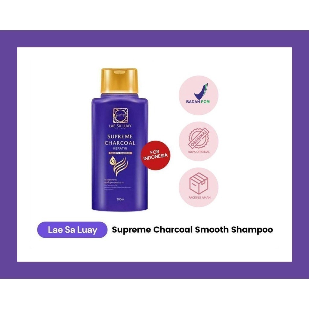 Jual Lae Sa Luay Supreme Charcoal Smooth Shampoo 200ml Shampoo Keratin Anti Rontok Mematikan ...