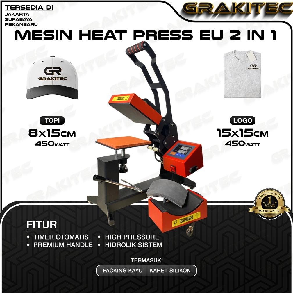 Jual RUMPIN Mesin Press Sablon Mini EU Logo Label 15x15 cm & Press ...