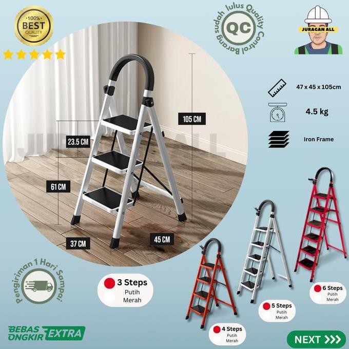 Jual TANGGA LIPAT/TANGGA PORTABLE/TANGGA LIPAT BESI ALUMUNIUM-3 STEP ...