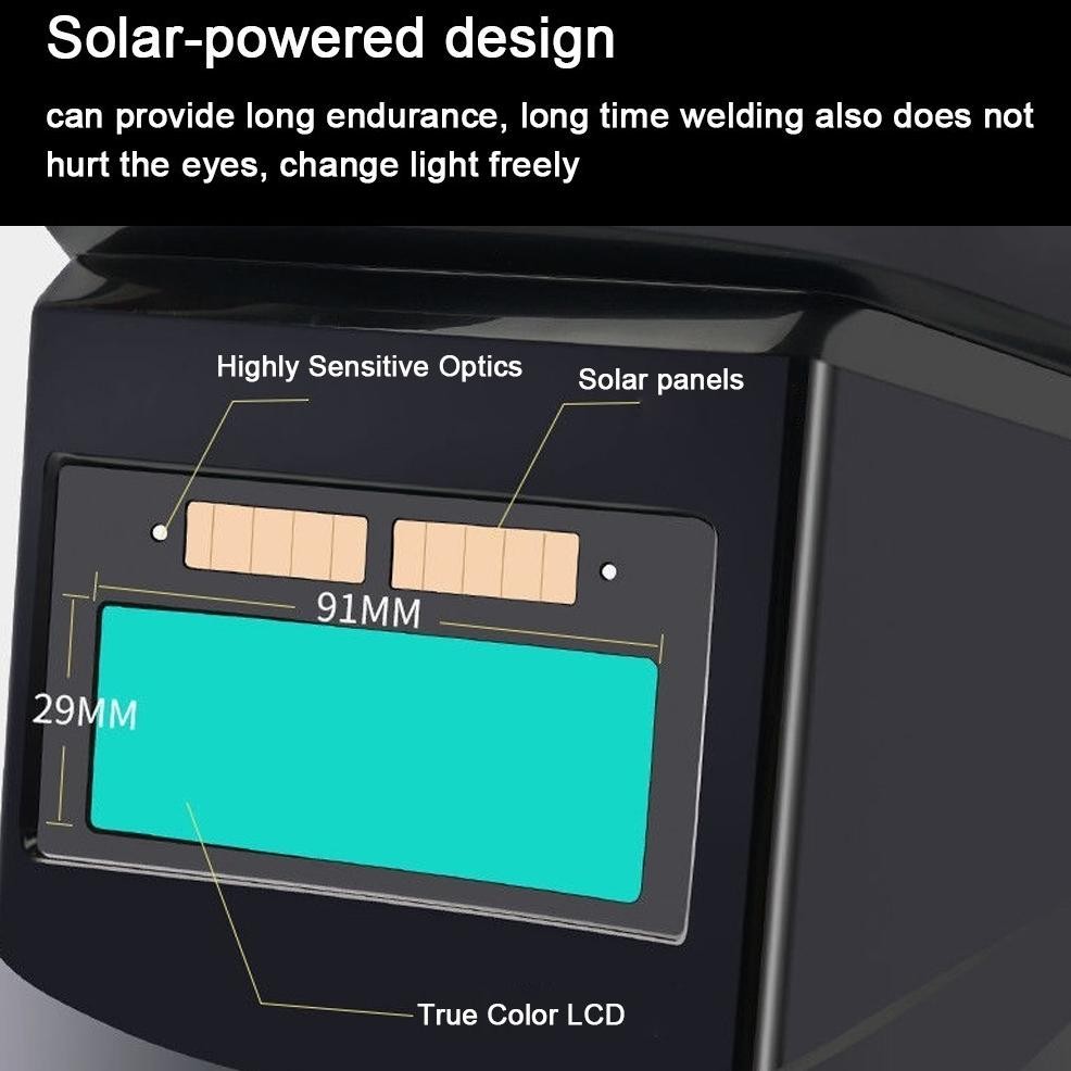 Jual HJK [COD] Helm Kedok Las Otomatis Las Auto Dark Welding Helmet ...