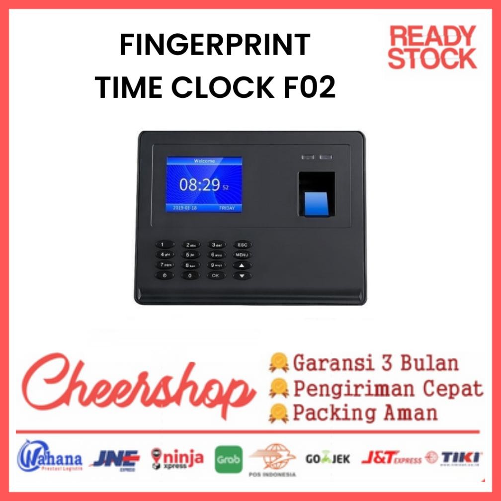 Jual Berkualitas Mesin Absensi Fingerprint F02 Time Clock Attendance ...