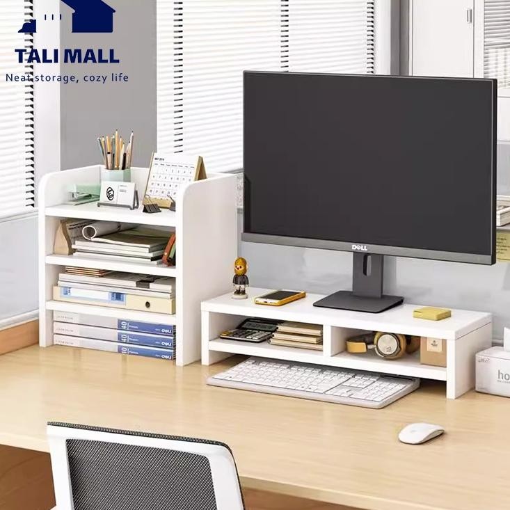 Jual Stand Monitor Kayu Rak Monitor Desktop Rak Buku Kayu Rak Monitor ...