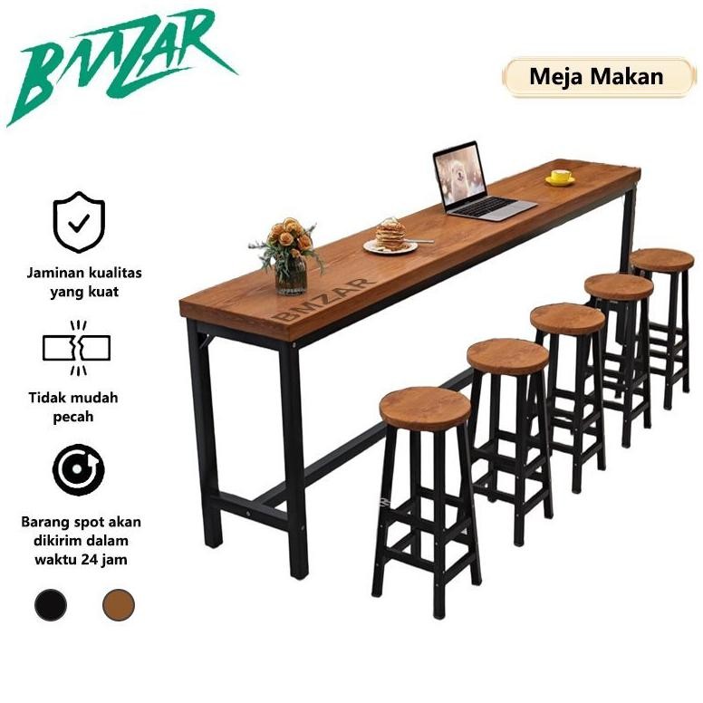 Jual Meja Bar Set 4 Kursi Meja Makan Minimalis Meja Bar Panjang Sempit ...