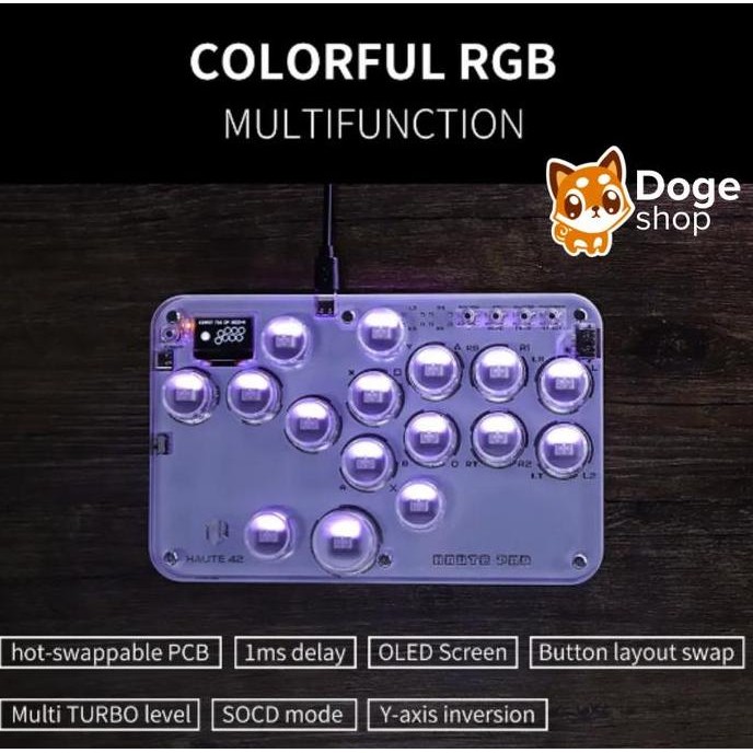 Jual TERBARU - Haute42 Hautepad Plus Hitbox Arcade Fight Stick G13 T16 ...
