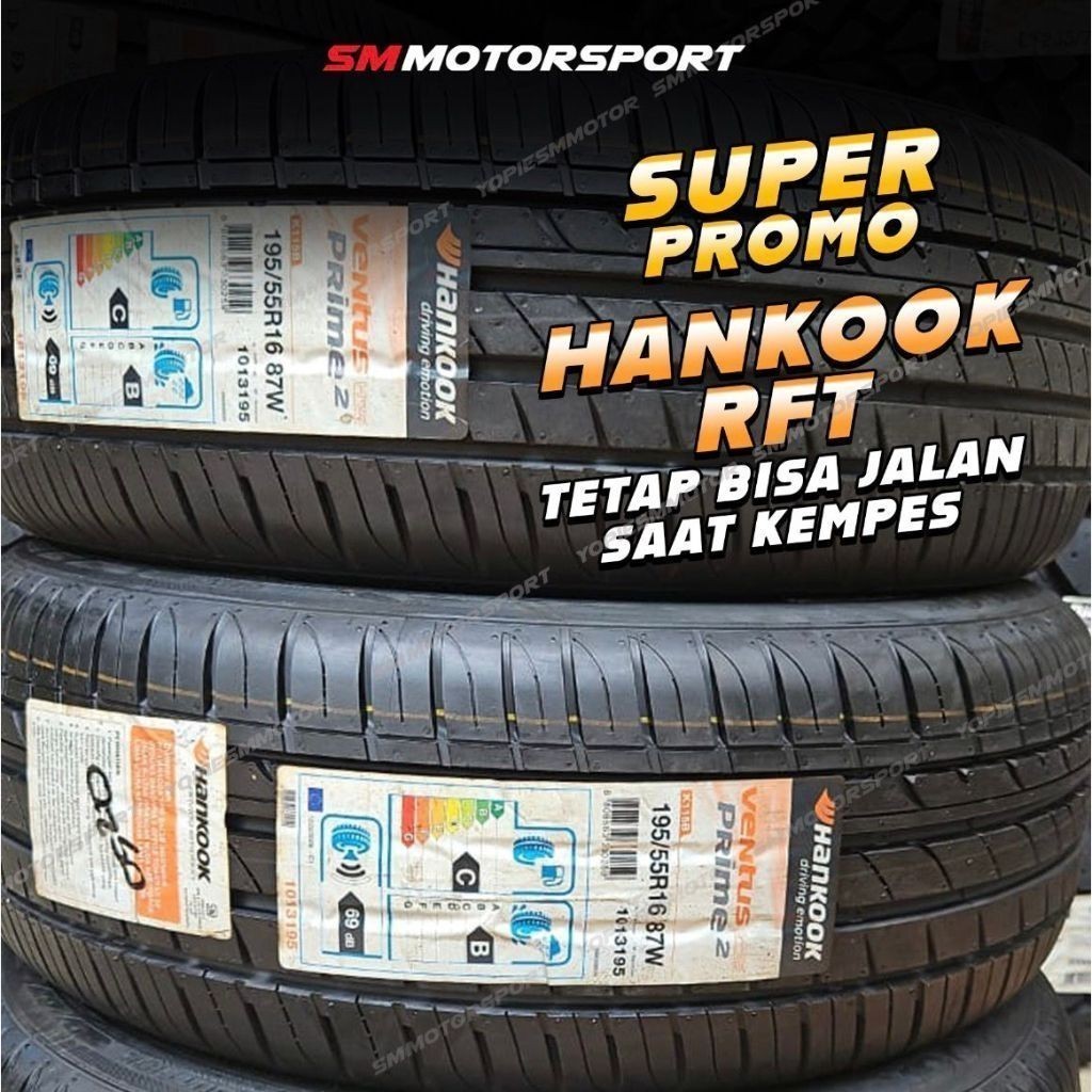 Jual Ban Mobil Hankook 195 55 R16 16 Ventus Prime RFT Run Flat HRS Anti ...