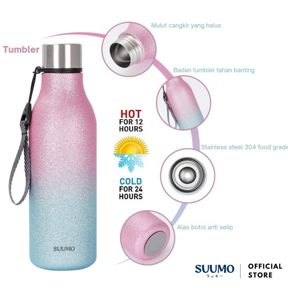 Jual Suumo Tumbler Stainless Steel 304 Olahraga Gaya Korea 550ml | Shopee Indonesia