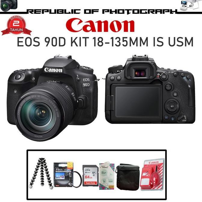 Jual Tersedia CANON EOS 90D KIT 18-135MM IS USM/KAMERA DSLR CANON EOS ...