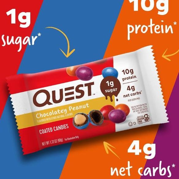 Jual Quest Protein Coated Candy Healthy Sna Nutrition Energy Bar ...
