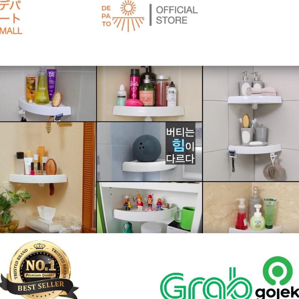 Jual Promo Rak Kamar Mandi Korea Style Magic Corner Shelf Rak Sudut ...