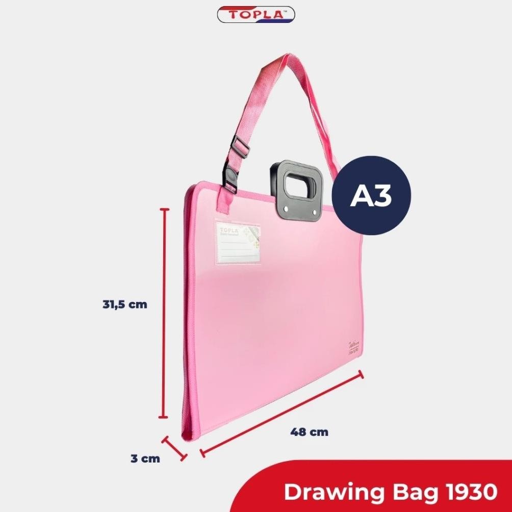 Jual TOPLA Drawing Bag DB-1930 Tas Map Portofolio Zipper Art Bag A3 ...