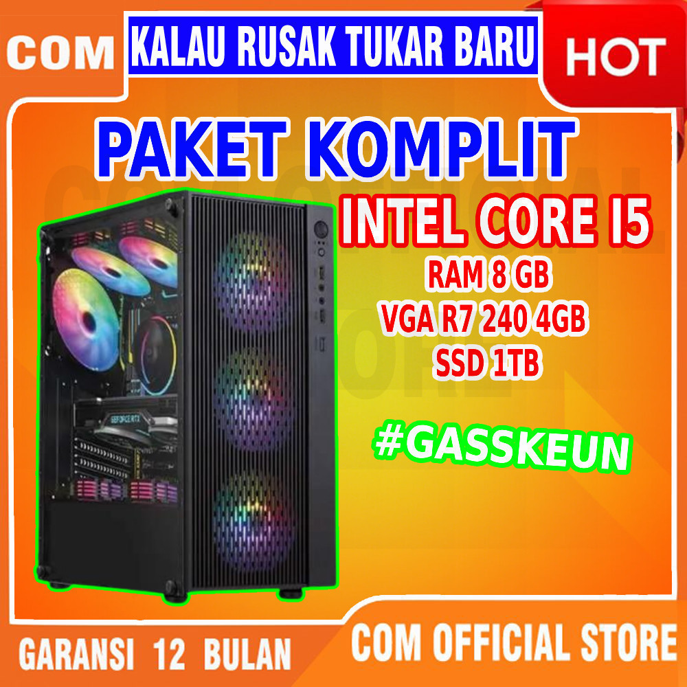 Jual KOMPUTER GAMING FULL SET PC COMPUTER RAKITAN I5 VGA R7 240 RAM 8GB ...
