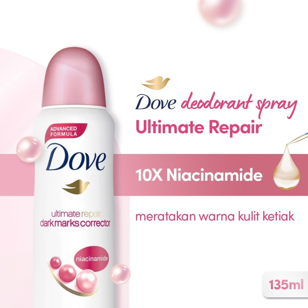 Jual Dove Women Antiperspirant DEODORANT SPRAY Ultimate Repair Fresh Lily 135ml | Shopee Indonesia