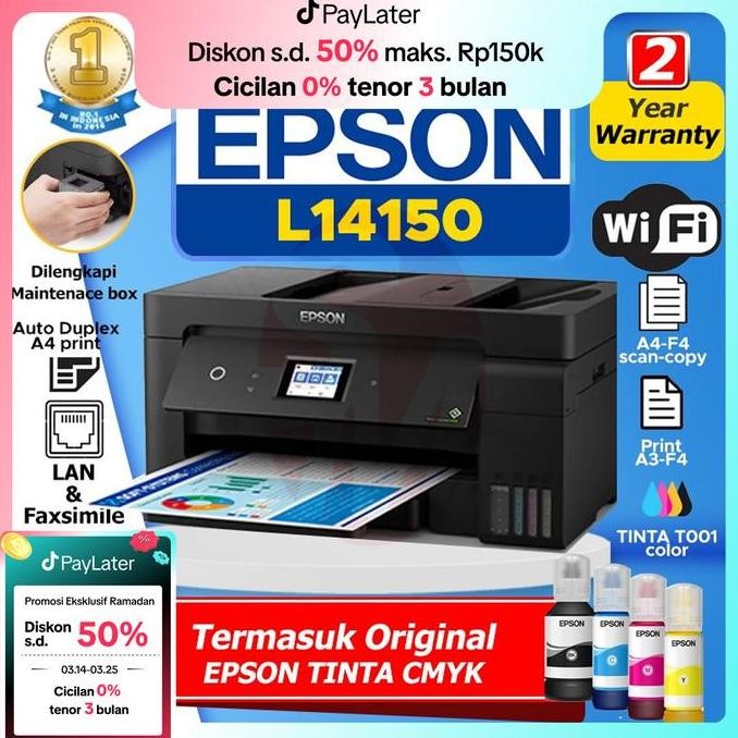 Jual Printer Epson L14150 A3+ Multifungsi Wi-Fi Duplex | Shopee Indonesia