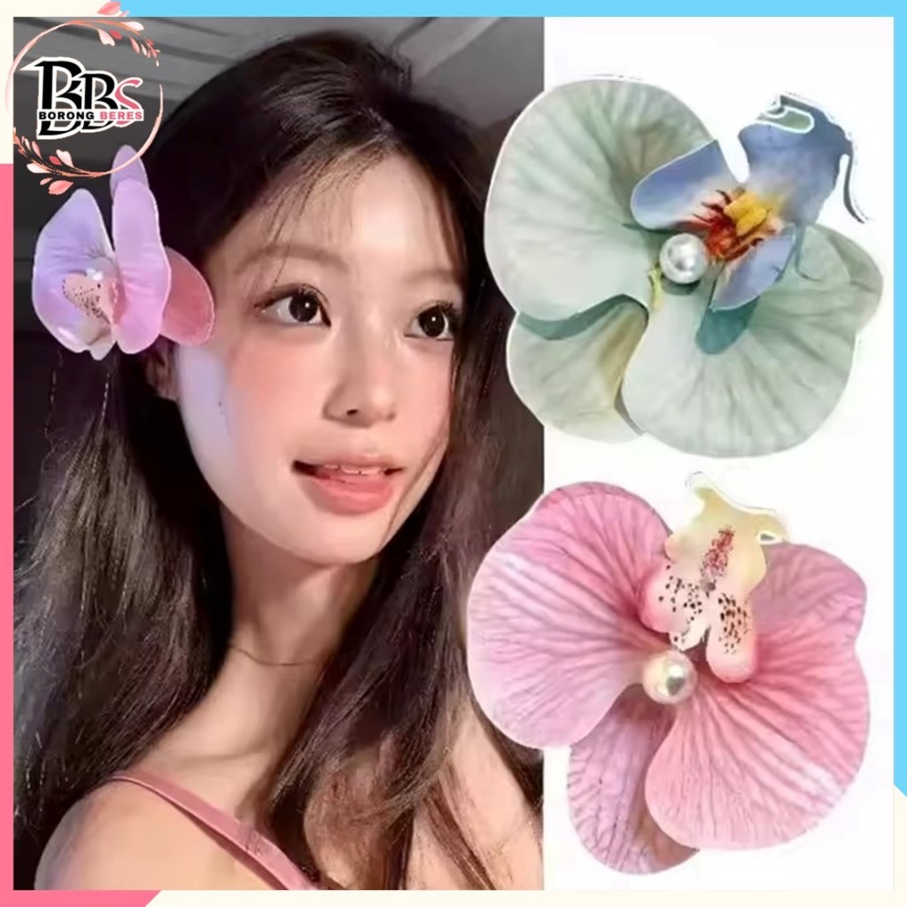 Jual BORES Hiasan Kepala Gadis Jepit Rambut Bunga Anggrek Kupu-kupu ...