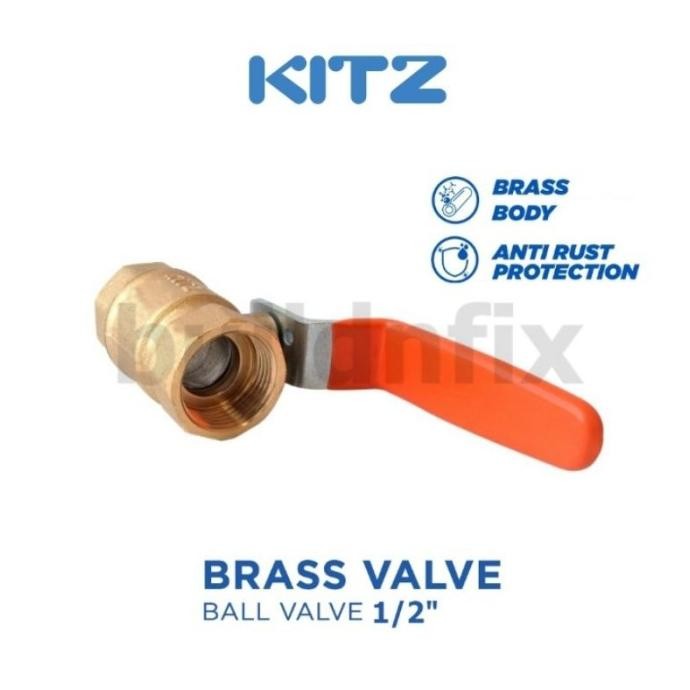 Jual (Expert) KITZ BALL VALVE / STOP KRAN KUNINGAN 1/2" INCH | Shopee ...