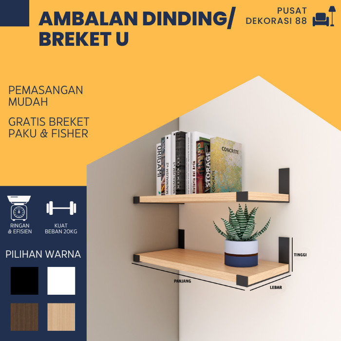 Jual Ambalan Panjang 120cm / ambalan dinding Minimalis / Ambalan ...