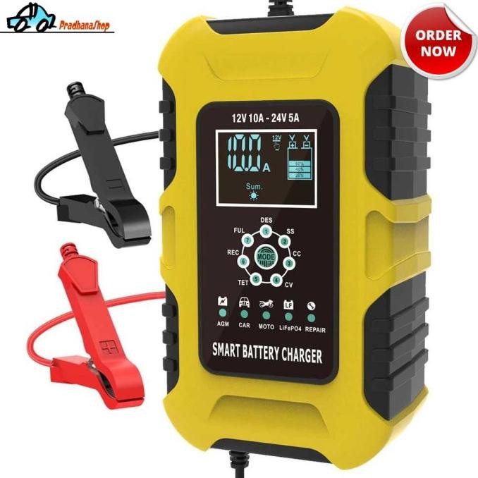 Jual Alat Strum Smart Charger Cas Aki Mobil Desulfator 12V/24V 10A 6 ...