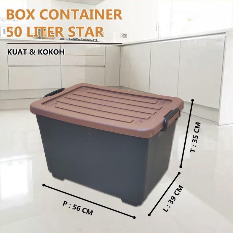 Jual Box Container Star 50 Liter Dan 80 Liter + Roda Kontainer Plastik ...