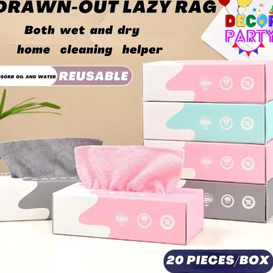 Jual Dp Kain Lap Cloth Microfiber 20Lembar Serbaguna 20X20Cm Kain Lap ...