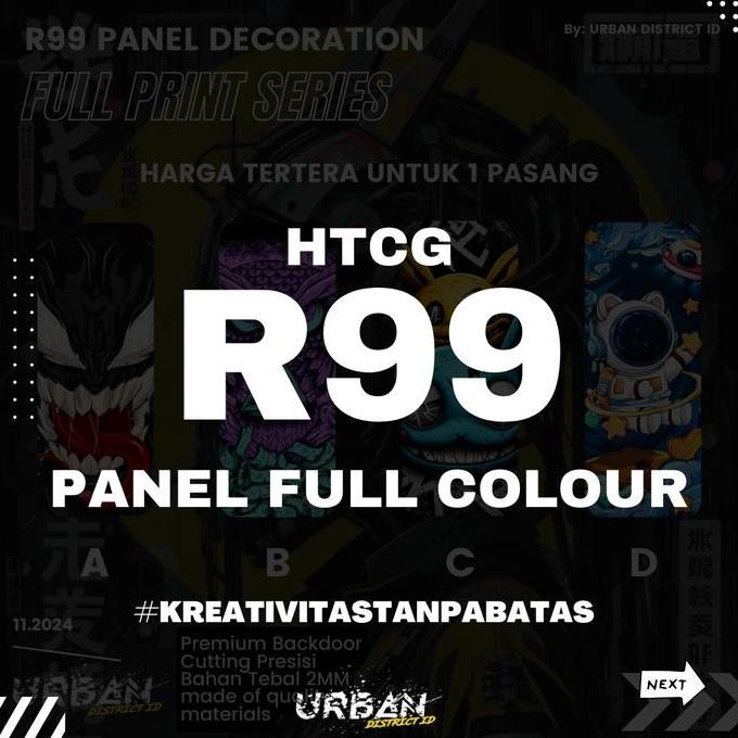 Jual Panel R99 3D Full Print Colours HTCG By URBAN DISTRICT Car ...
