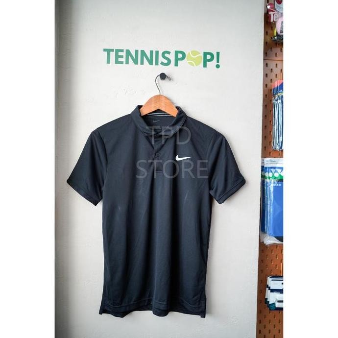 Jual PROMO! Baju Tennis Nike Court Men Dri Fit Polo Shirt - Black ...