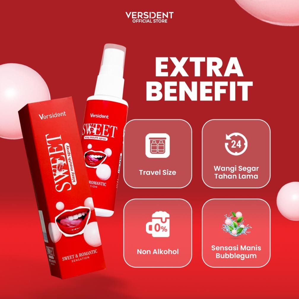 Jual Mouth Spray Versident Sweet Kissy - Pengharum mulut, Parfum mulut ...