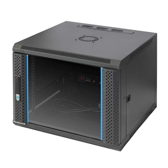 Jual Indorack Wallmount Rack Wir6008S Single Door Rack Server 8U New ...