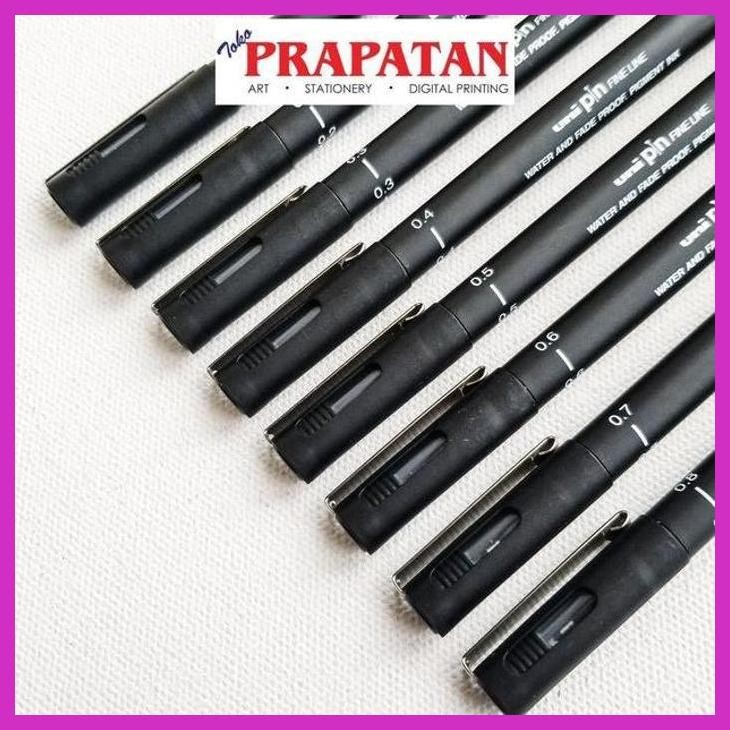 Jual ( SEKOLAH / LUKIS ) COD UNI PIN DRAWING PEN FINE LINE BOXY 0.1-0.8 ...