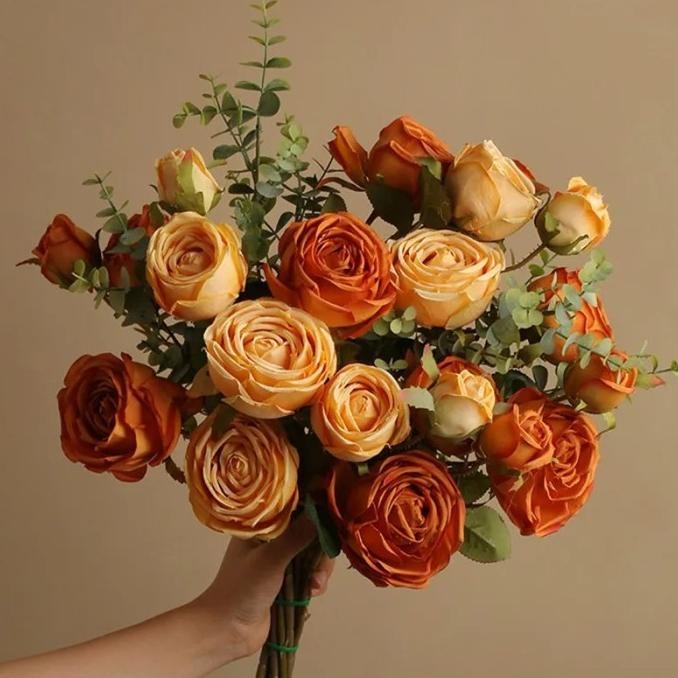 Jual Bucket Bunga Mawar Imitasi Super Bunga Pengantin Wedding Fotografi ...