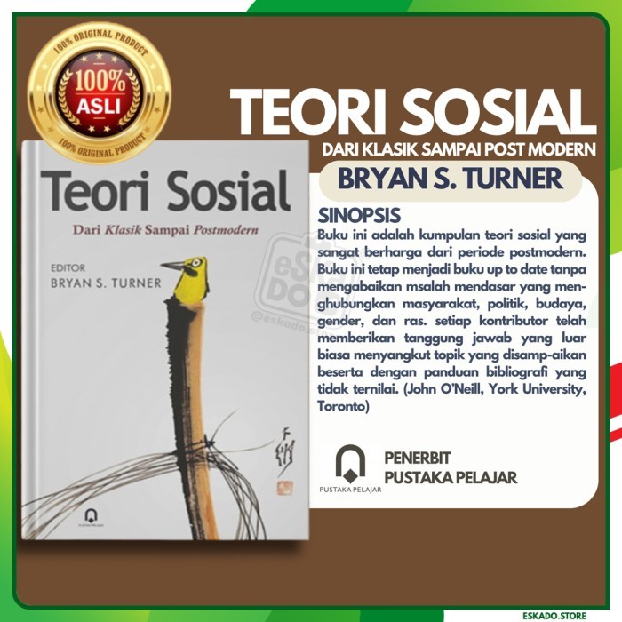 Jual Buku Teori Sosial Dari Klasik Sampai Postmodern - Bryan S.Turner ...