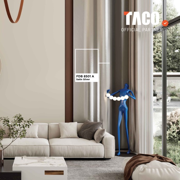 Jual TACO Fideco 2D Wall Panel Metal Brush Tebal 8mm Ukuran 122cm x ...