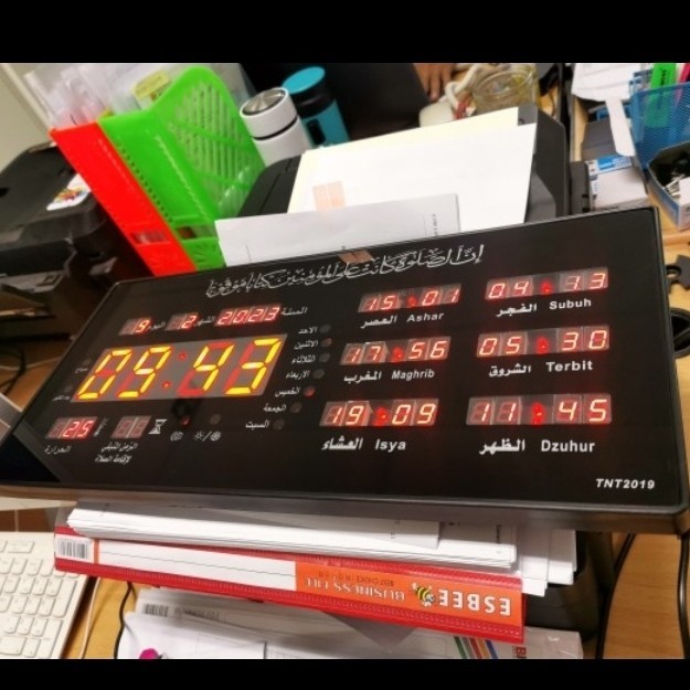 Jual Jam digital LED Adzan 5 waktu sholat TNT 2019 Display Dinding ...