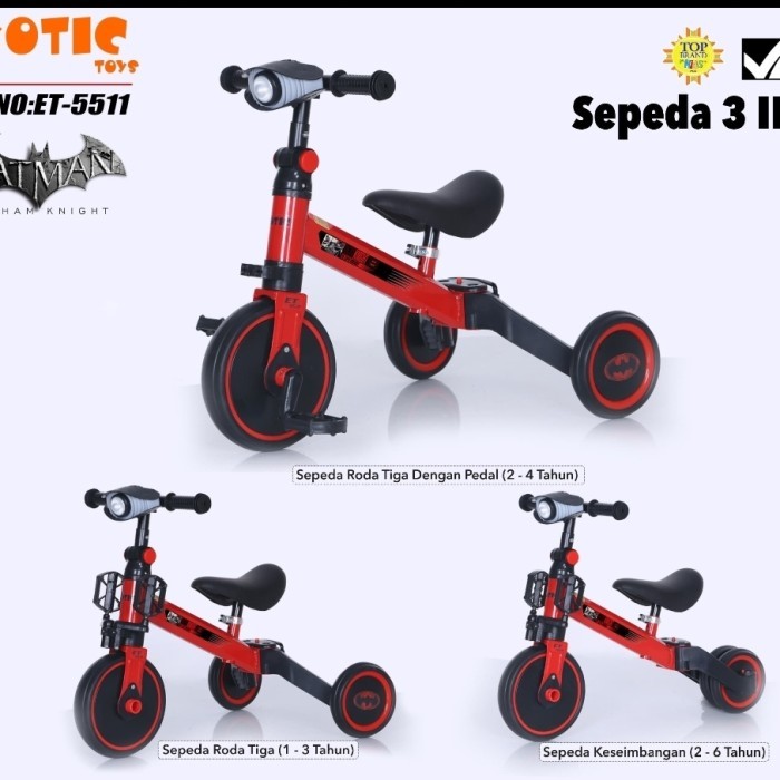 Jual Sepeda Roda Tiga Balance Bike 3 In 1 Exotic Et-5511 Et5511 Et 5511 ...