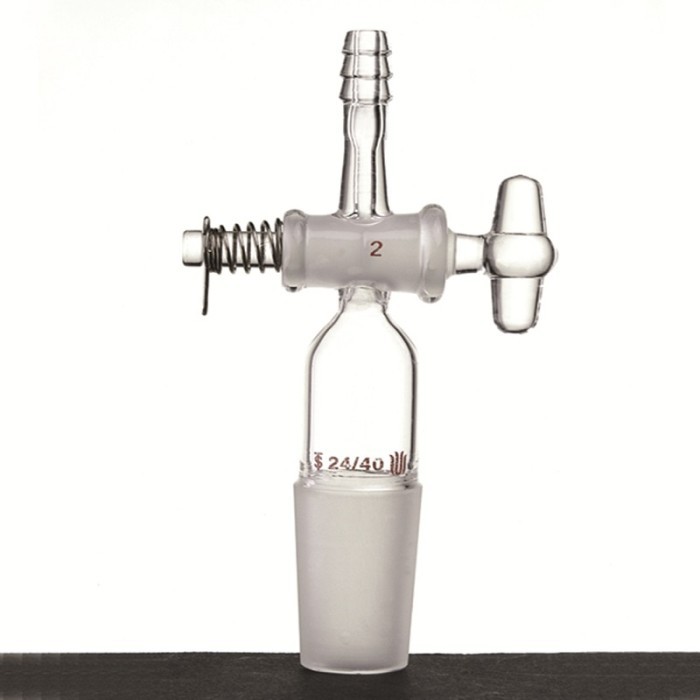 Jual STRAIGHT SUCTION JOINT GLASS/PTFE VALVE MALE 24/40 2MM VALVE ...