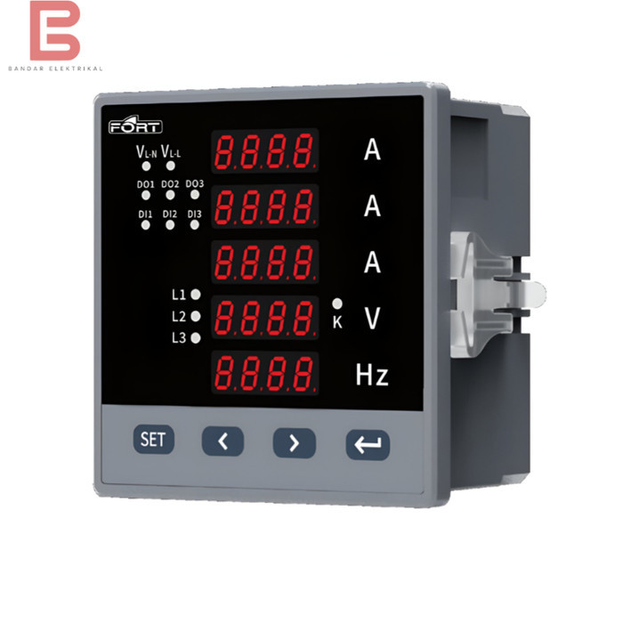 Jual Digital Power Meter Led / Digital Multimeter 3P 3 Phase Fort (V, A ...