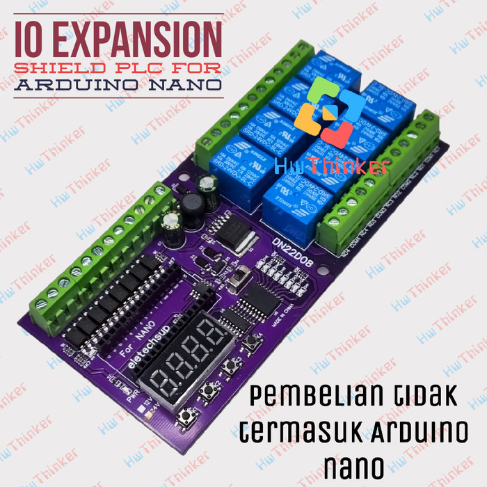 Jual Modul 8 Channel Relay Shield Plc Expansion Rs485 For Arduino Nano | Shopee Indonesia