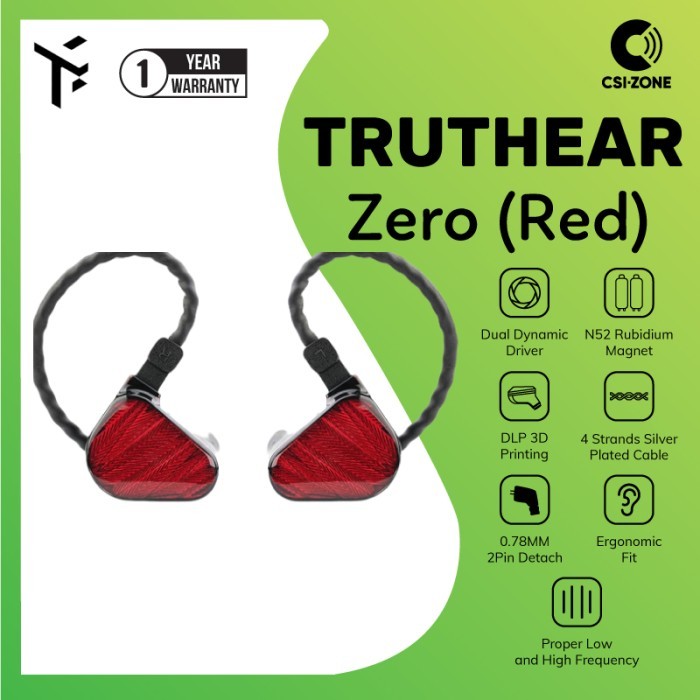 Jual Truthear X Crinacle Zero: Red Dual Dynamic Driver In Ear Earphone ...
