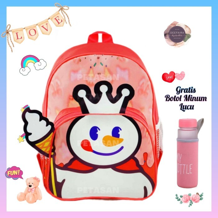 Jual Tas Anak Perempuan Tk Dan Sd Model Mikk Ue Gratis Botol Minum Lucu ...
