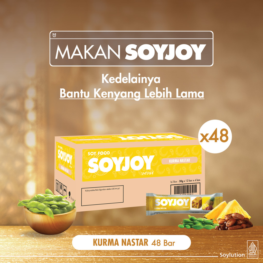 Jual SOYJOY Snack Bar Kedelai Kurma Nastar 30gr - 1 Karton (48 Bar) | Shopee Indonesia