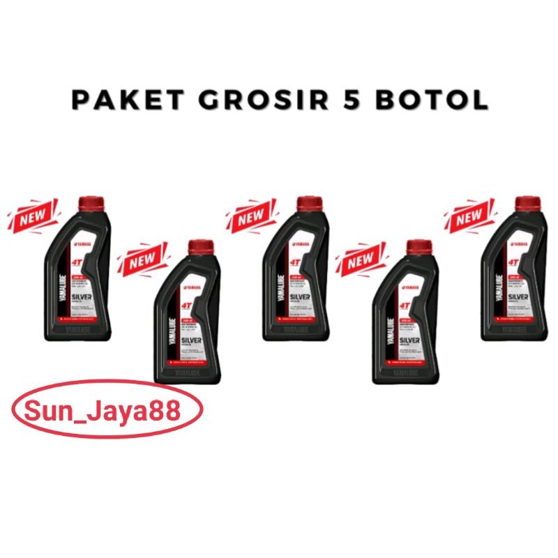 Jual OIL YAMALUBE SILVER 4T 20W-40 0,8L PAKET GROSIR 5 BOTOL | Shopee Indonesia