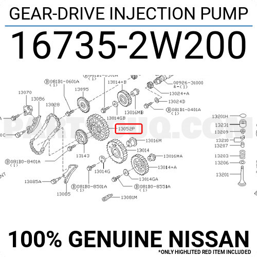 Jual Frontier D22 Patrol zd30 gear rantai timing gear injection pump ...